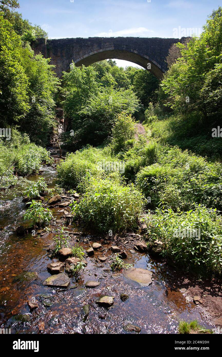 The Causey Arch. Worlds oldest single-span bridge. Near Stanley, County ...