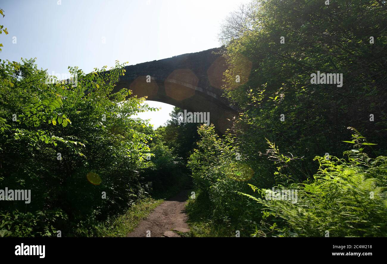 The Causey Arch. Worlds oldest single-span bridge. Near Stanley, County ...