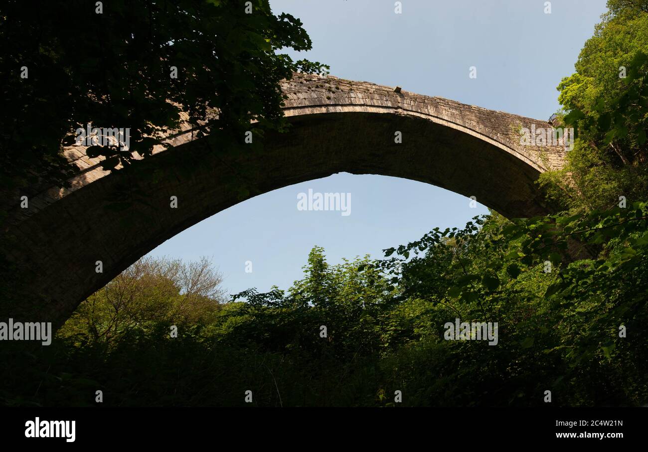 The Causey Arch. Worlds oldest single-span bridge. Near Stanley, County ...
