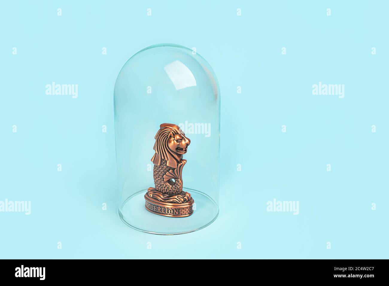 Concept of isolation or quarantine in Singapore. Stay at home. Pandemic ...