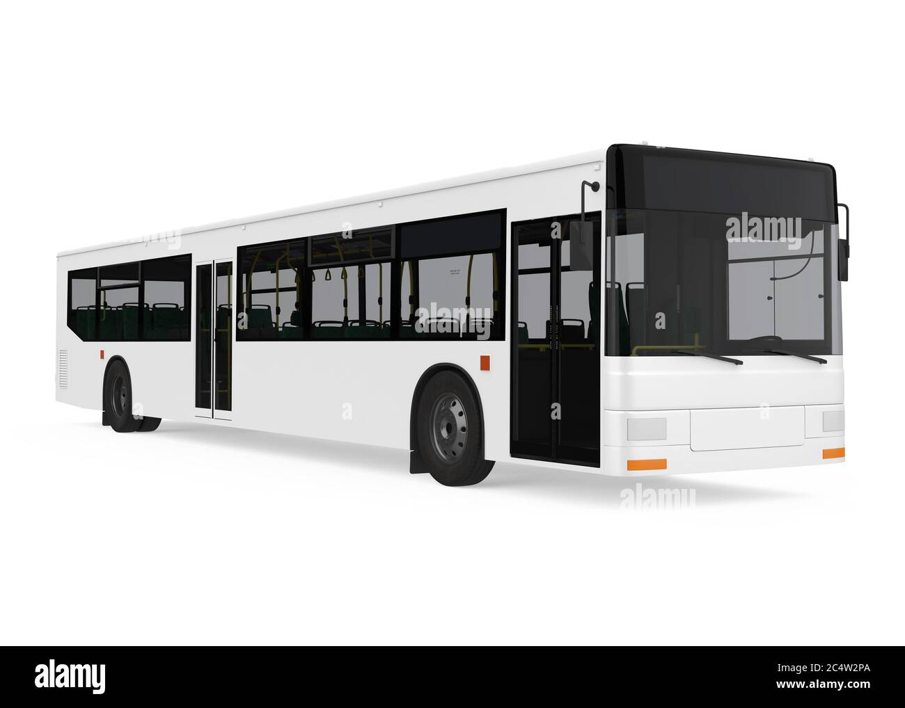 City Bus Isolated Stock Photo - Alamy