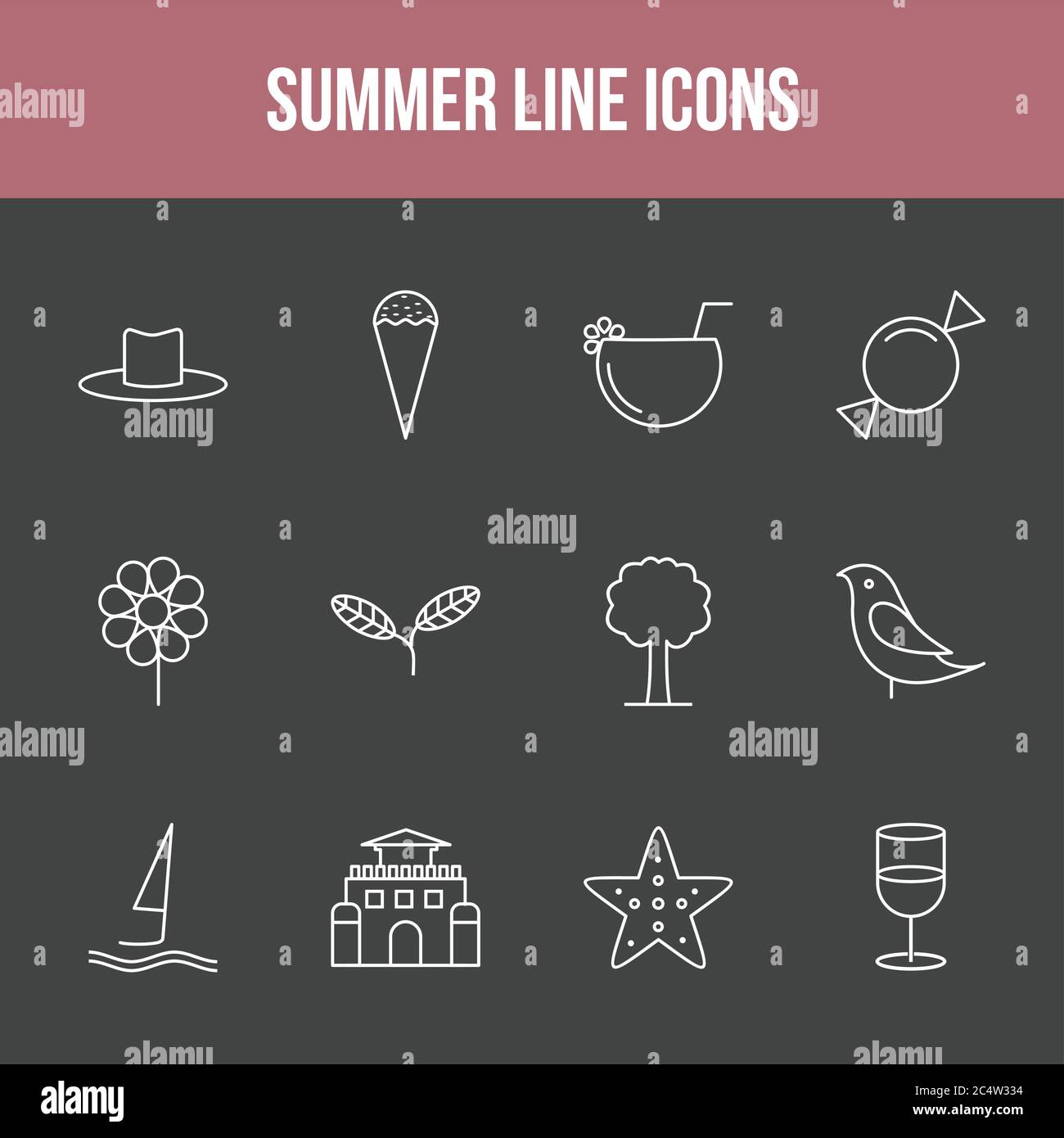 Cone flower in line Stock Vector Images - Alamy