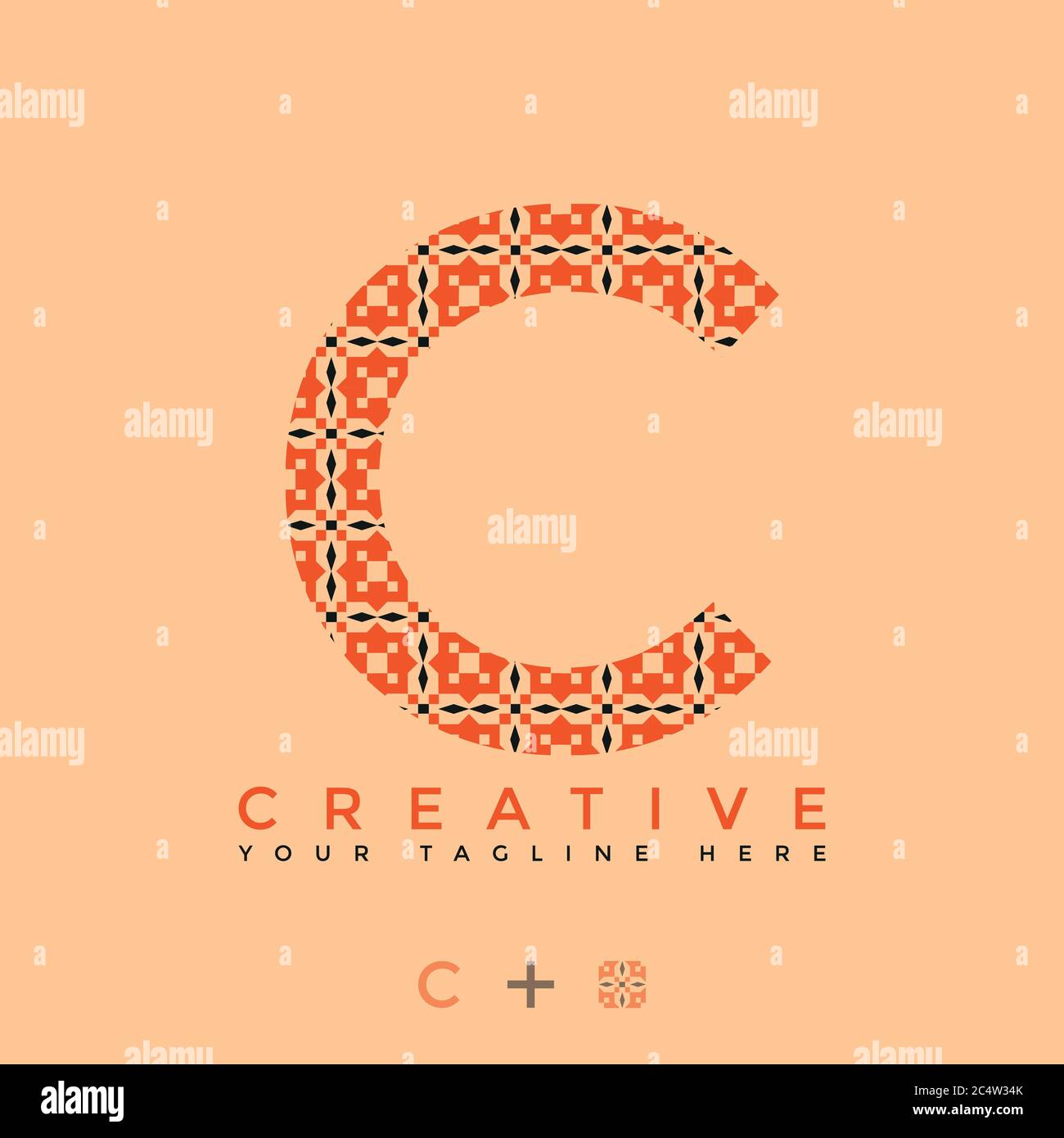 This is the design of the letter C logo with the initial logo style ...