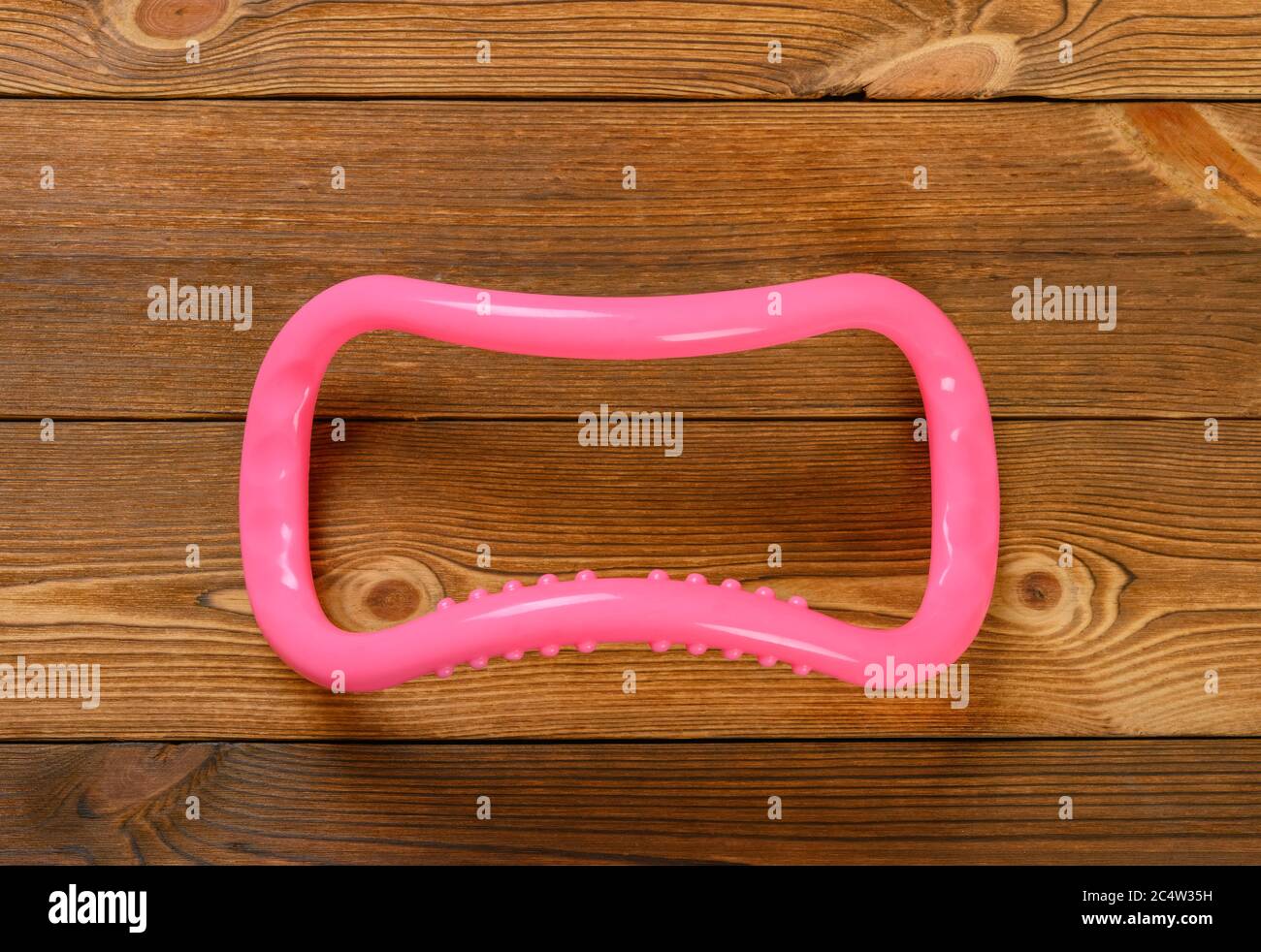 top view yoga hook on a wood background Stock Photo - Alamy