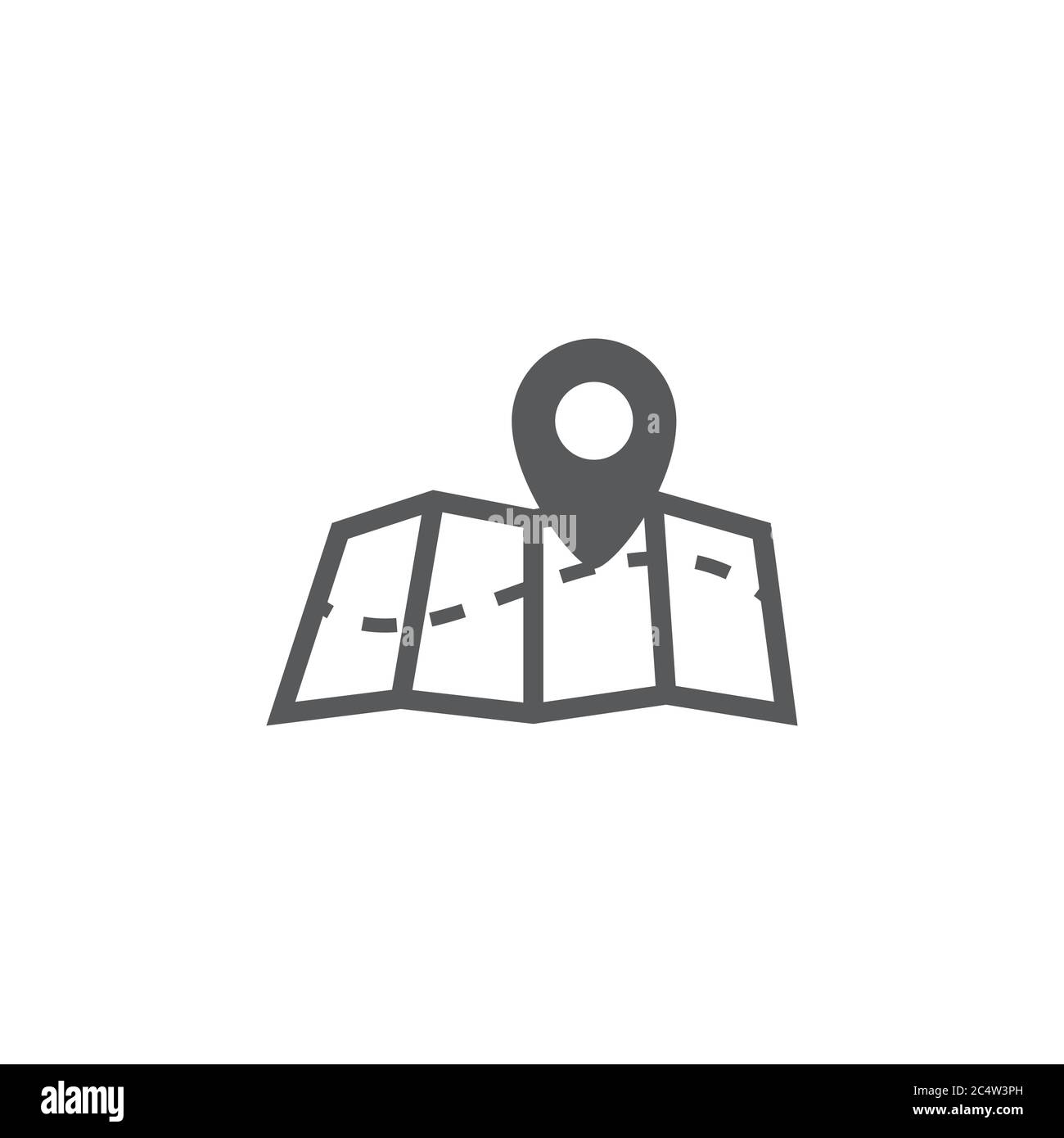 Map icon on white background Stock Vector Image & Art - Alamy