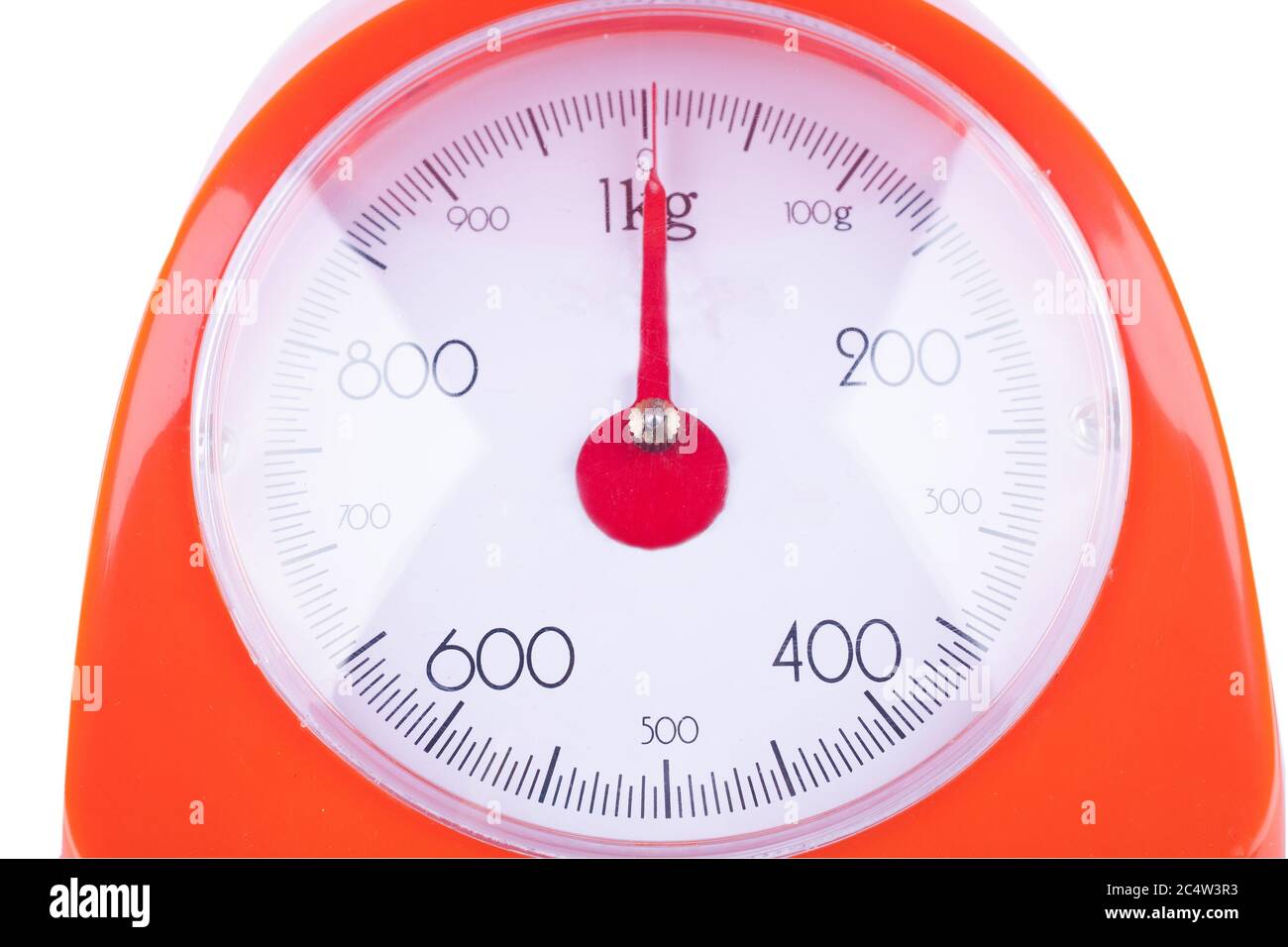 dial kitchen scales on white background kitchen equipment object ...