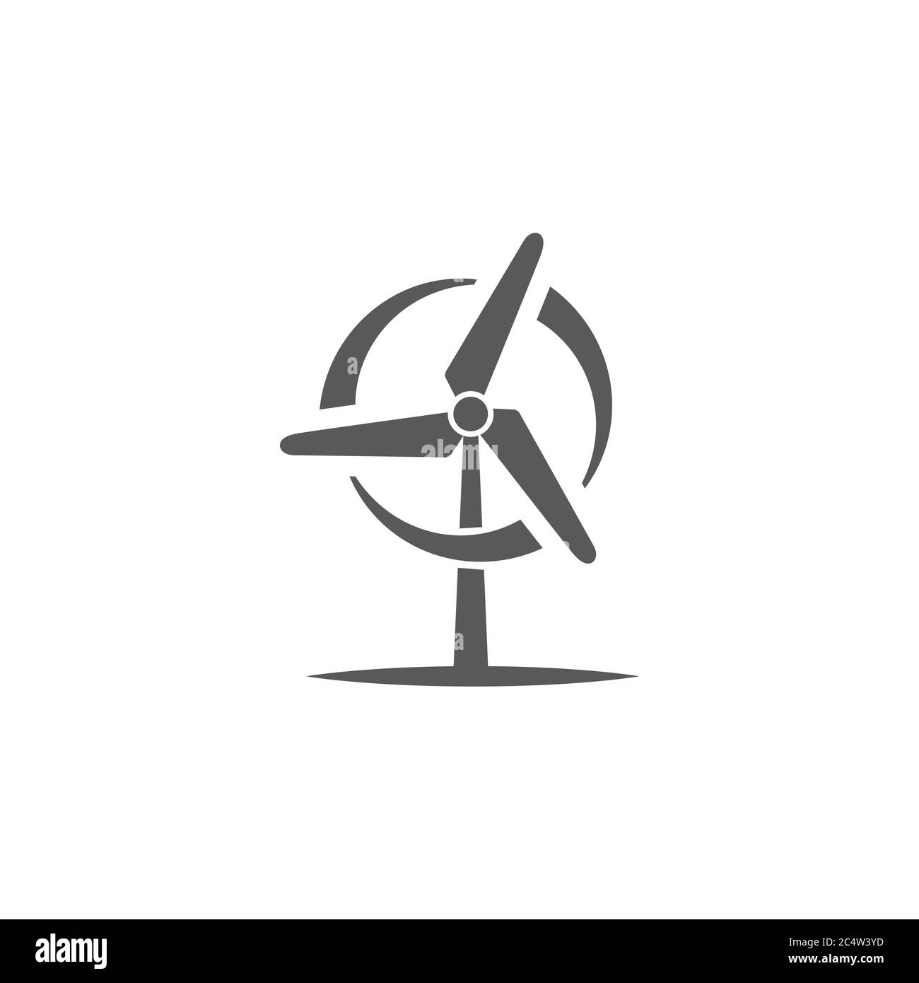 Wind turbine sign mill Cut Out Stock Images & Pictures - Alamy