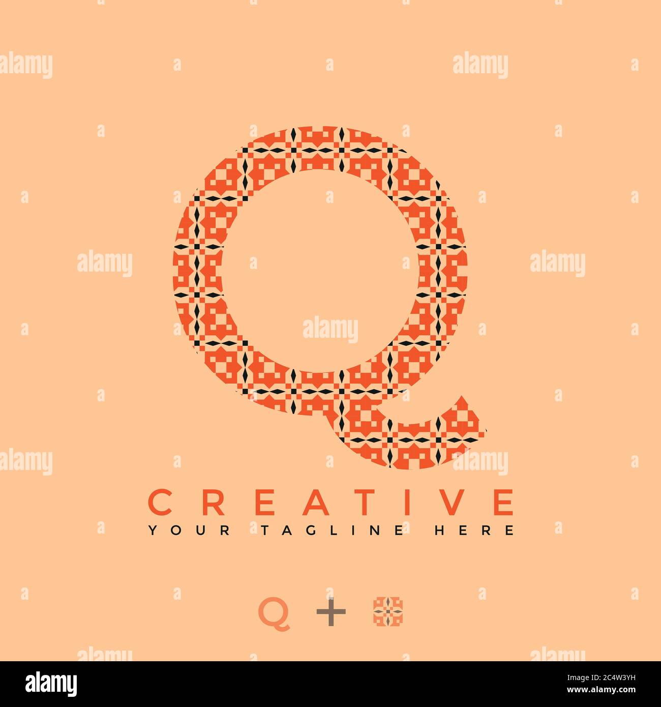 This is the design of the letter Q logo with the initial logo style ...