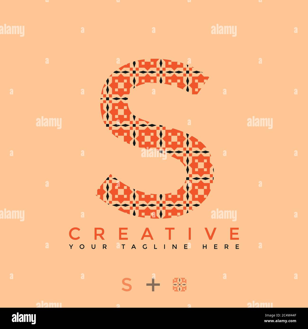 This is the design of the letter S logo with the initial logo style ...