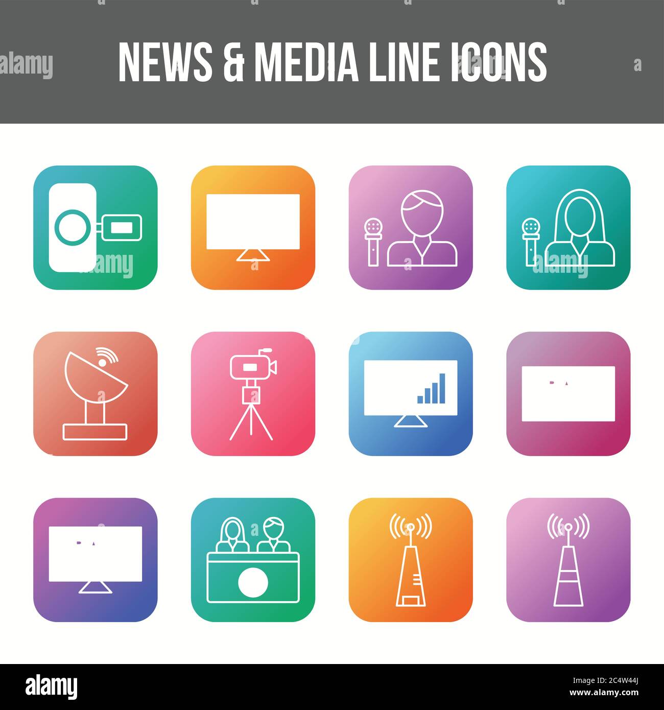 News anchors vector vectors hi-res stock photography and images - Alamy