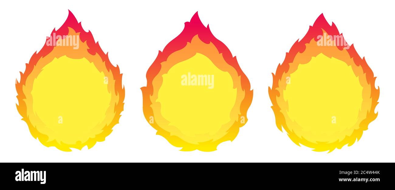 Round fire frames Stock Vector Image & Art - Alamy