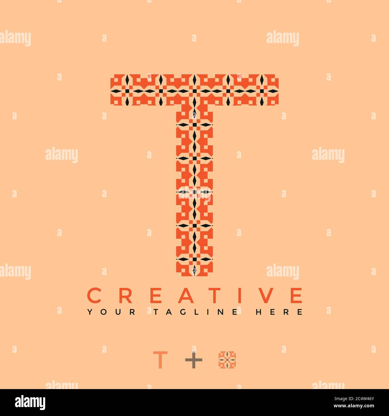 This is the design of the letter T logo with the initial logo style ...