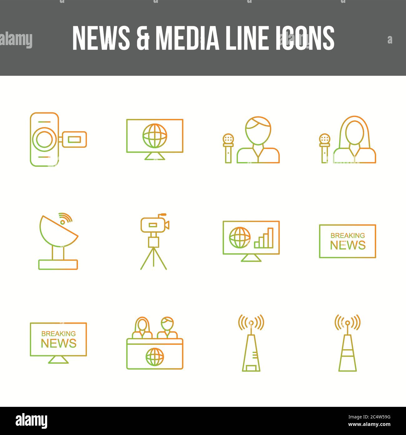 News anchors vector vectors hi-res stock photography and images - Alamy