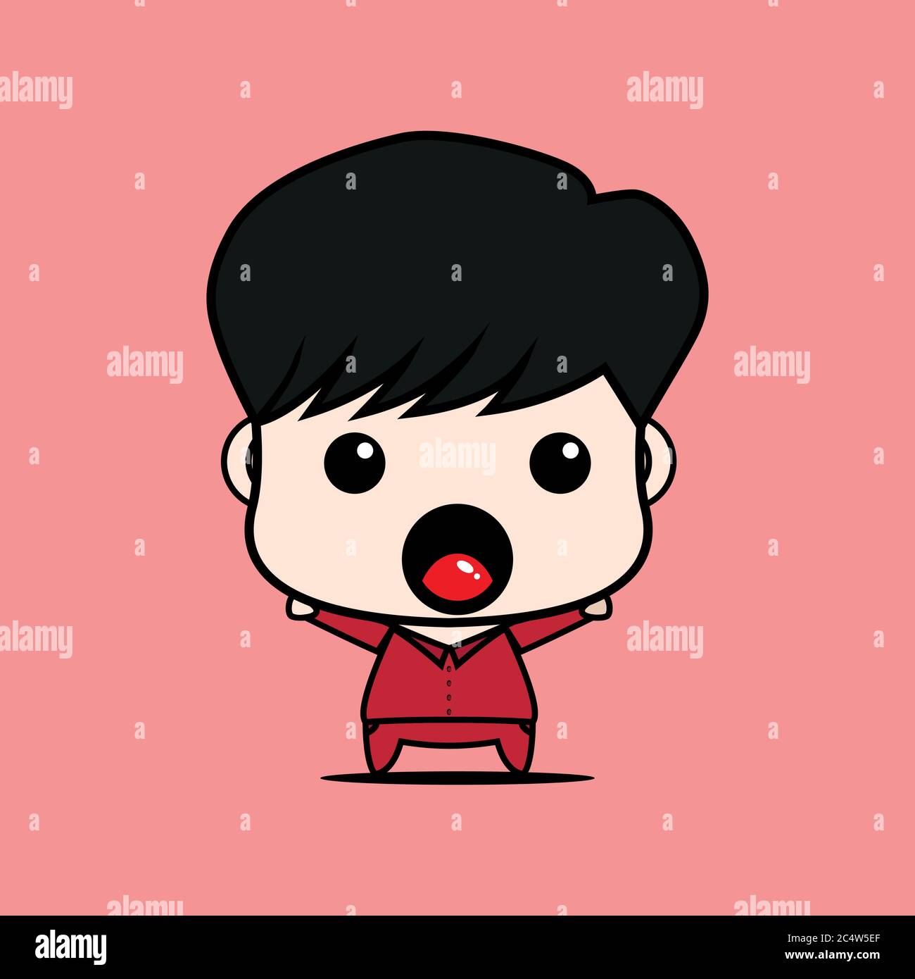 This illustration depicts the mascot of the human character. This ...