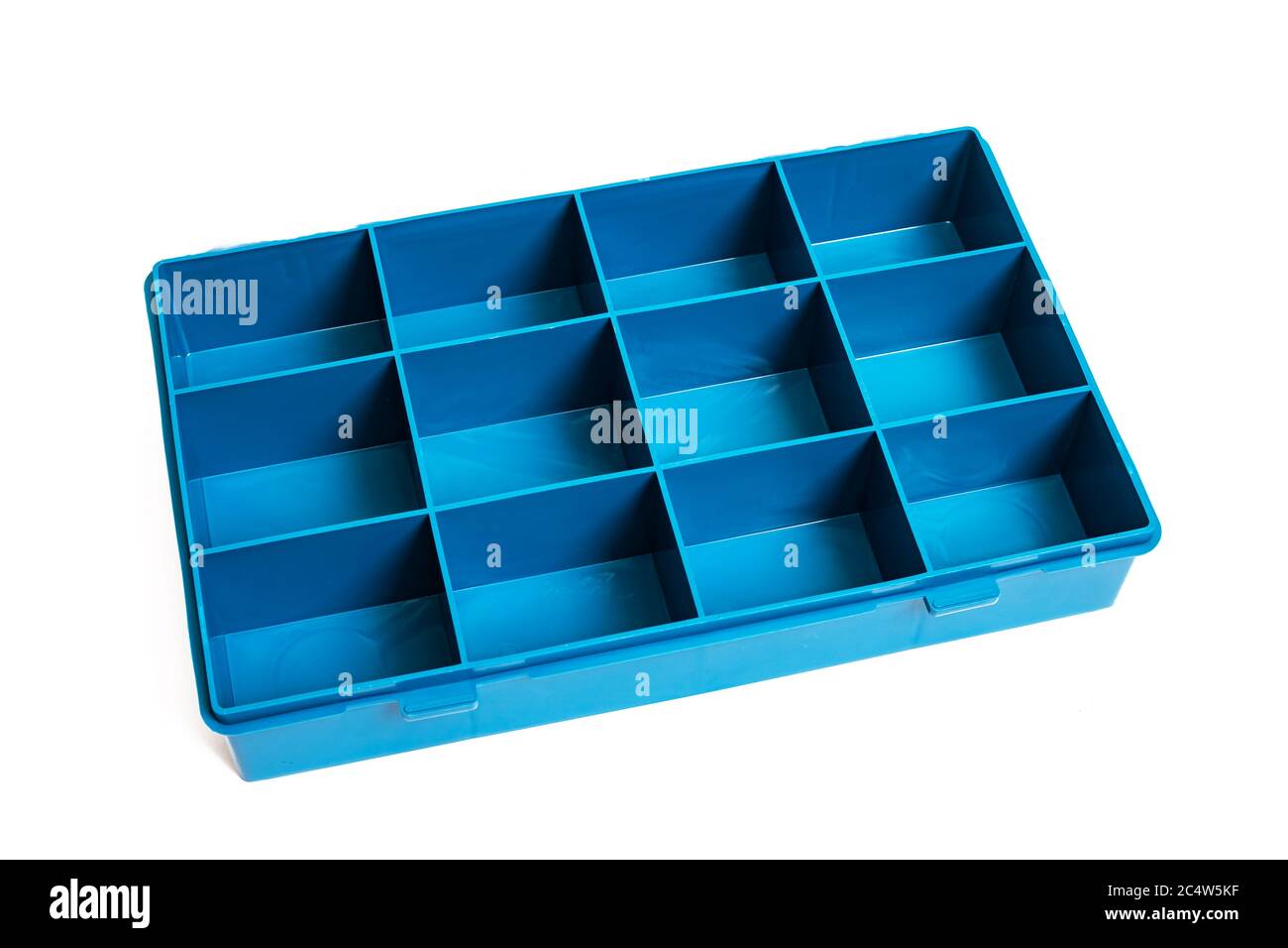 Plastic box with cells isolated on white background Stock Photo - Alamy