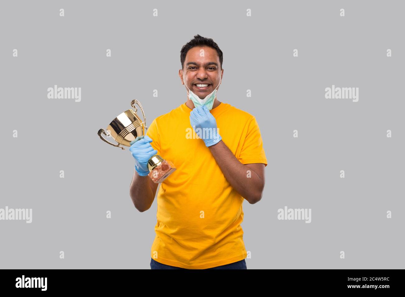 Man taking off mask hi-res stock photography and images - Alamy