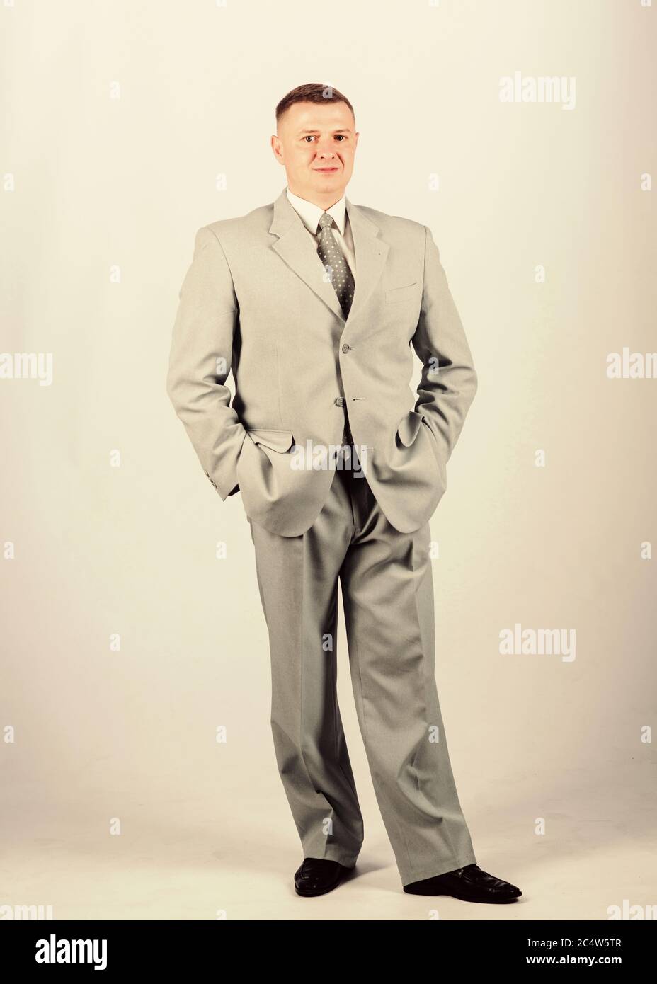 Man well groomed elegant caucasian appearance wear formal clothes ...