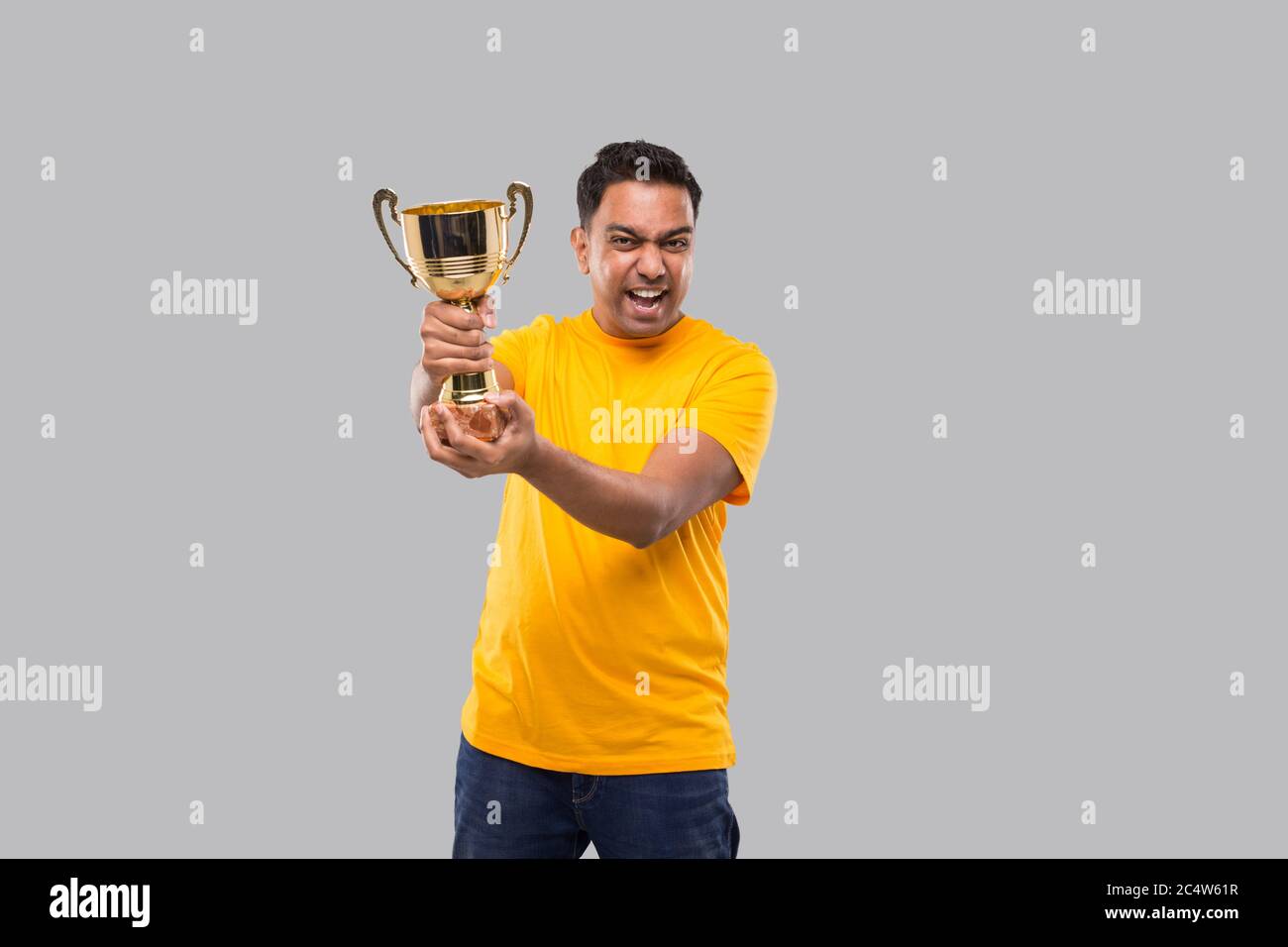 Indian Man Very Happy and Excited, Raising arms, Celebrating a Victory ...
