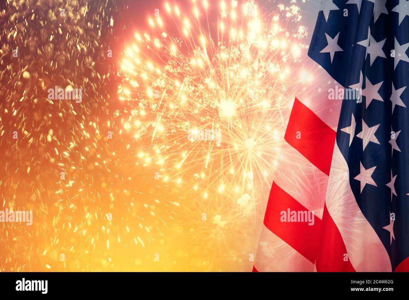Celebrating Independence Day. United States of America USA flag with ...