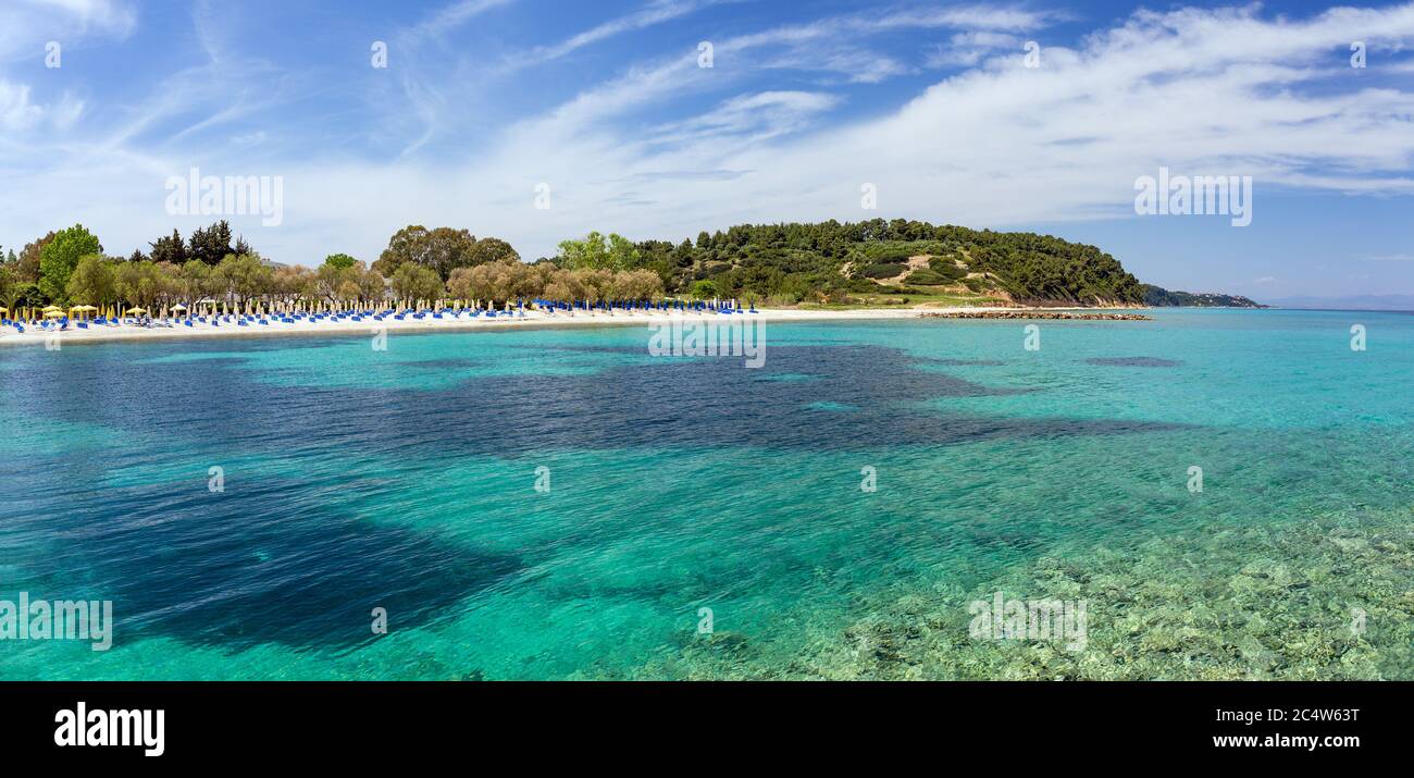 Beautiful beach in Kallithea, Halkidiki, Greece Stock Photo - Alamy