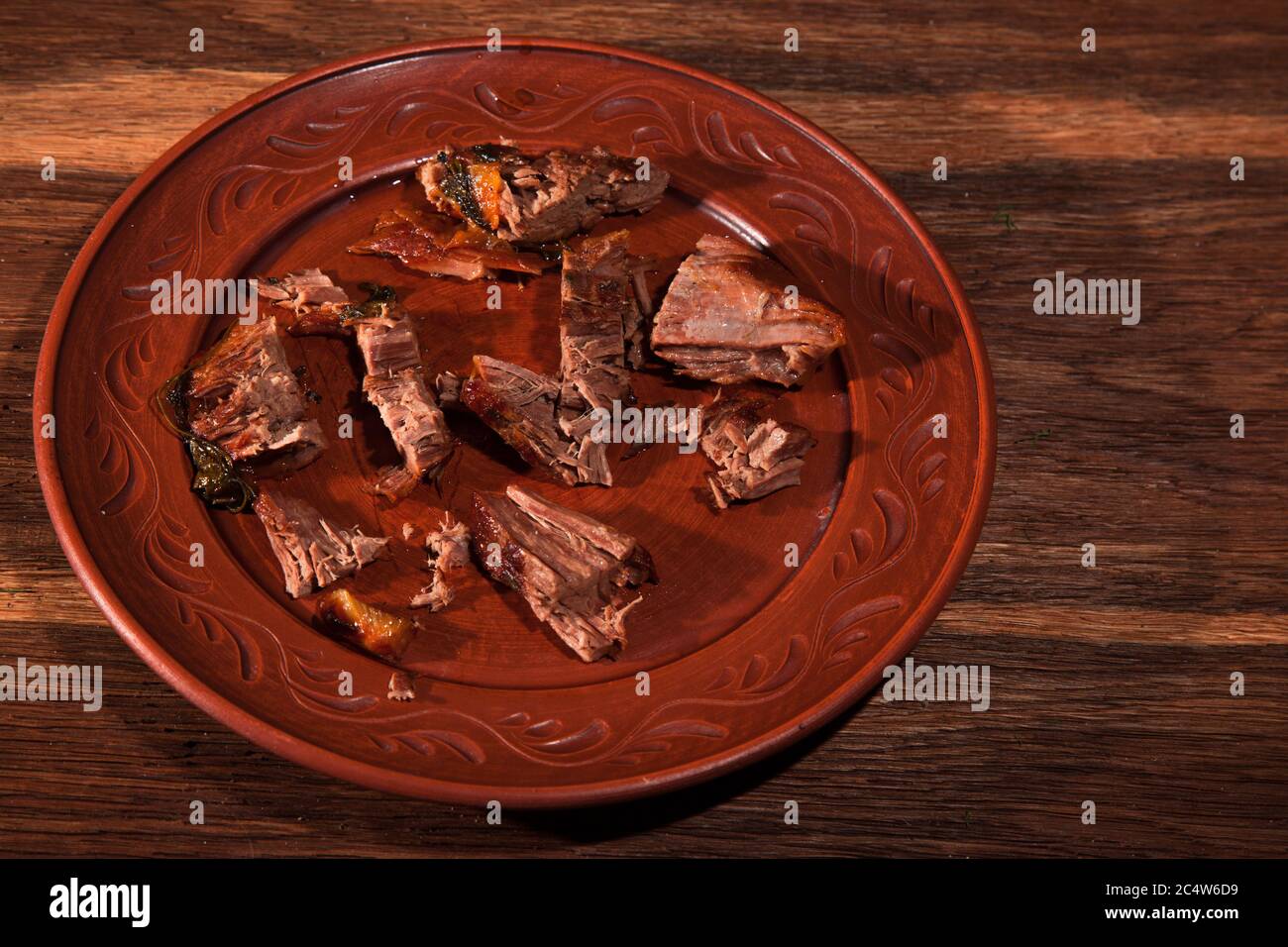 Beef dish juicy top view hi-res stock photography and images - Alamy