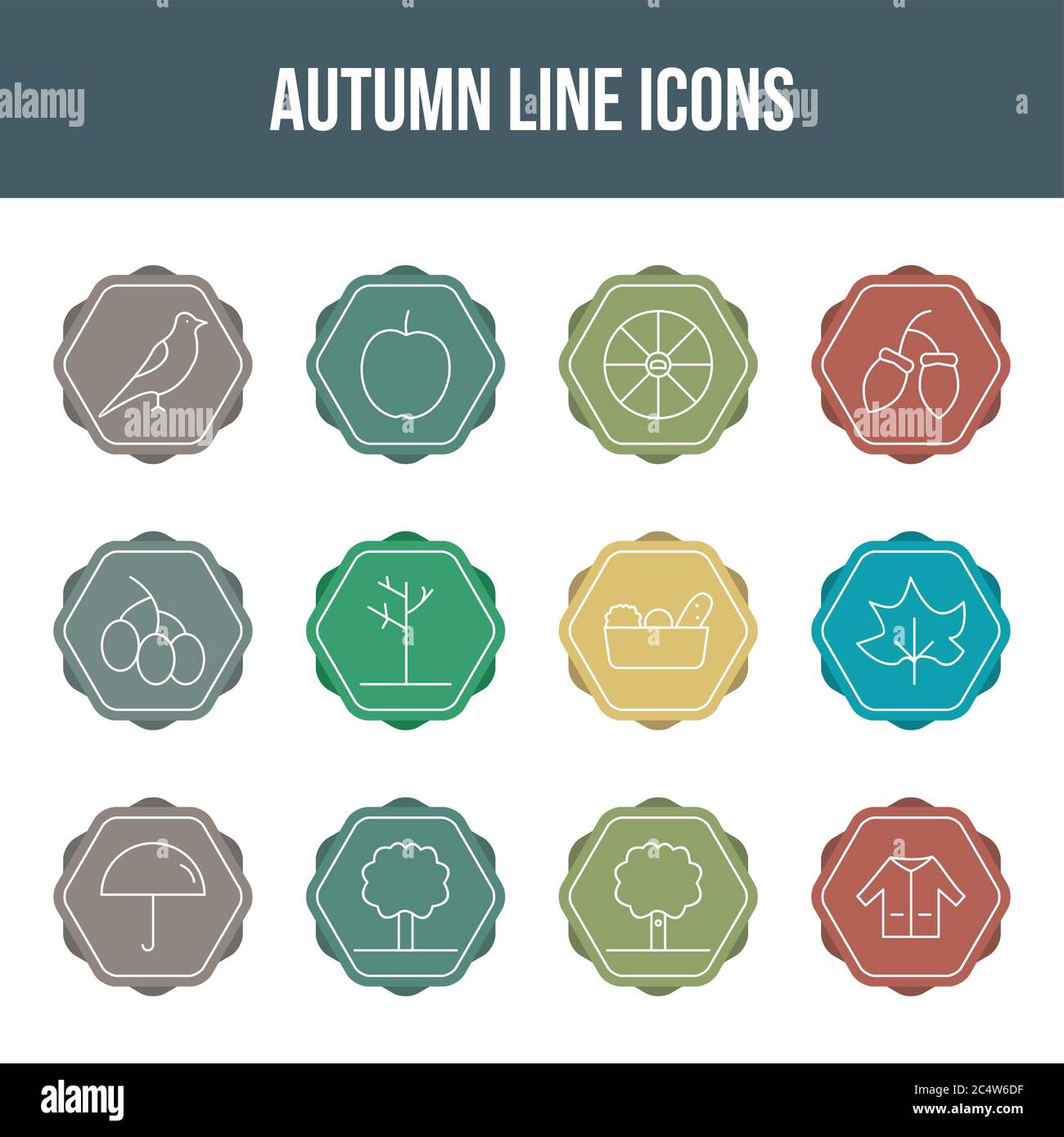 Unique autumn vector line icon set Stock Vector Image & Art - Alamy
