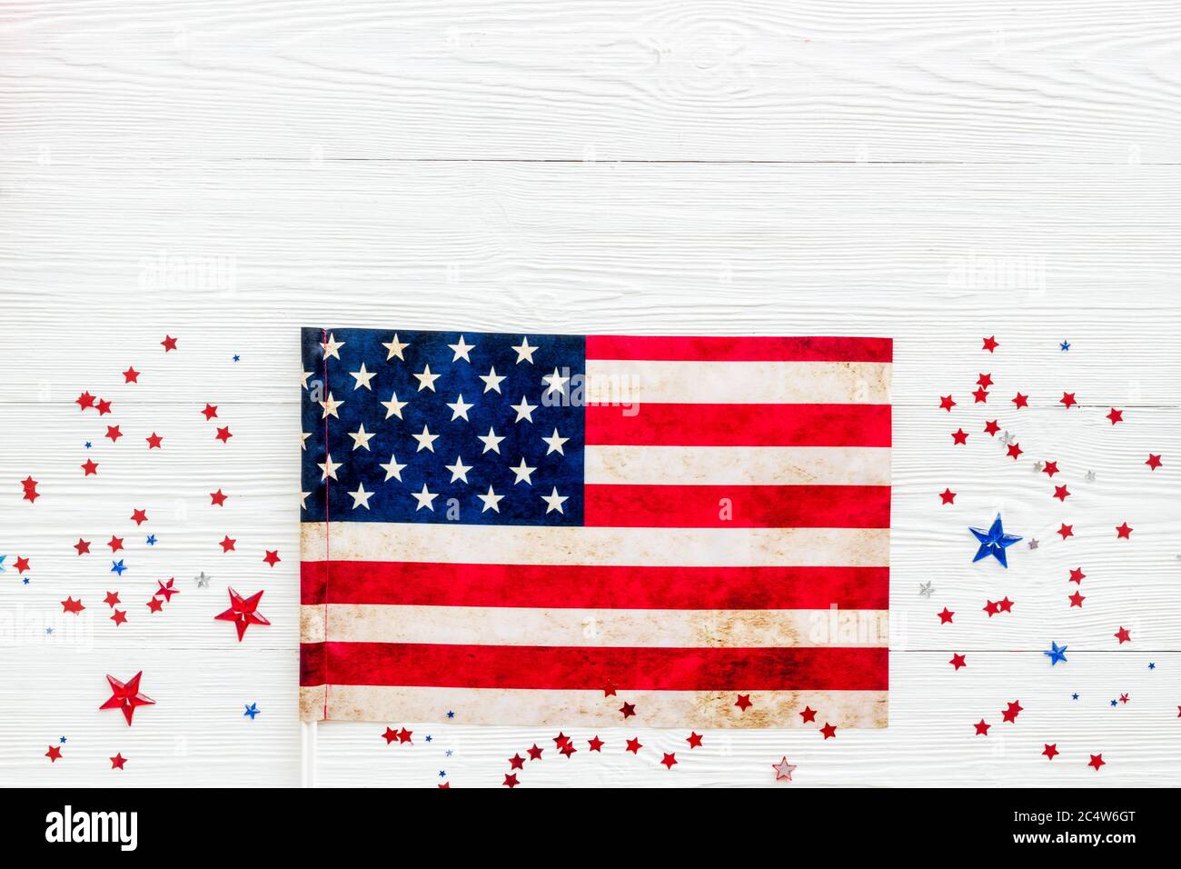 Independence Day. American flag top view copy space Stock Photo - Alamy