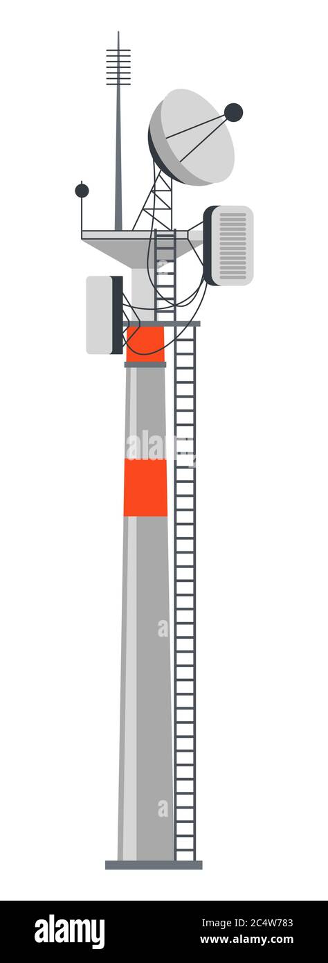 Power station or tower for receiving and transmitting signals Stock ...