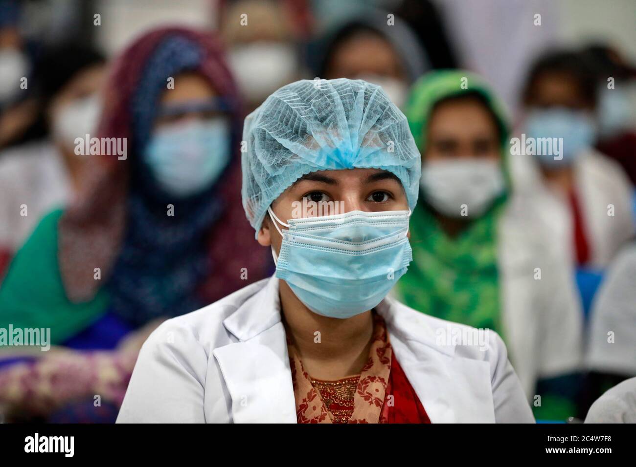 Dhaka, Bangladesh - June 28, 2020: A group of doctors from Birdem ...