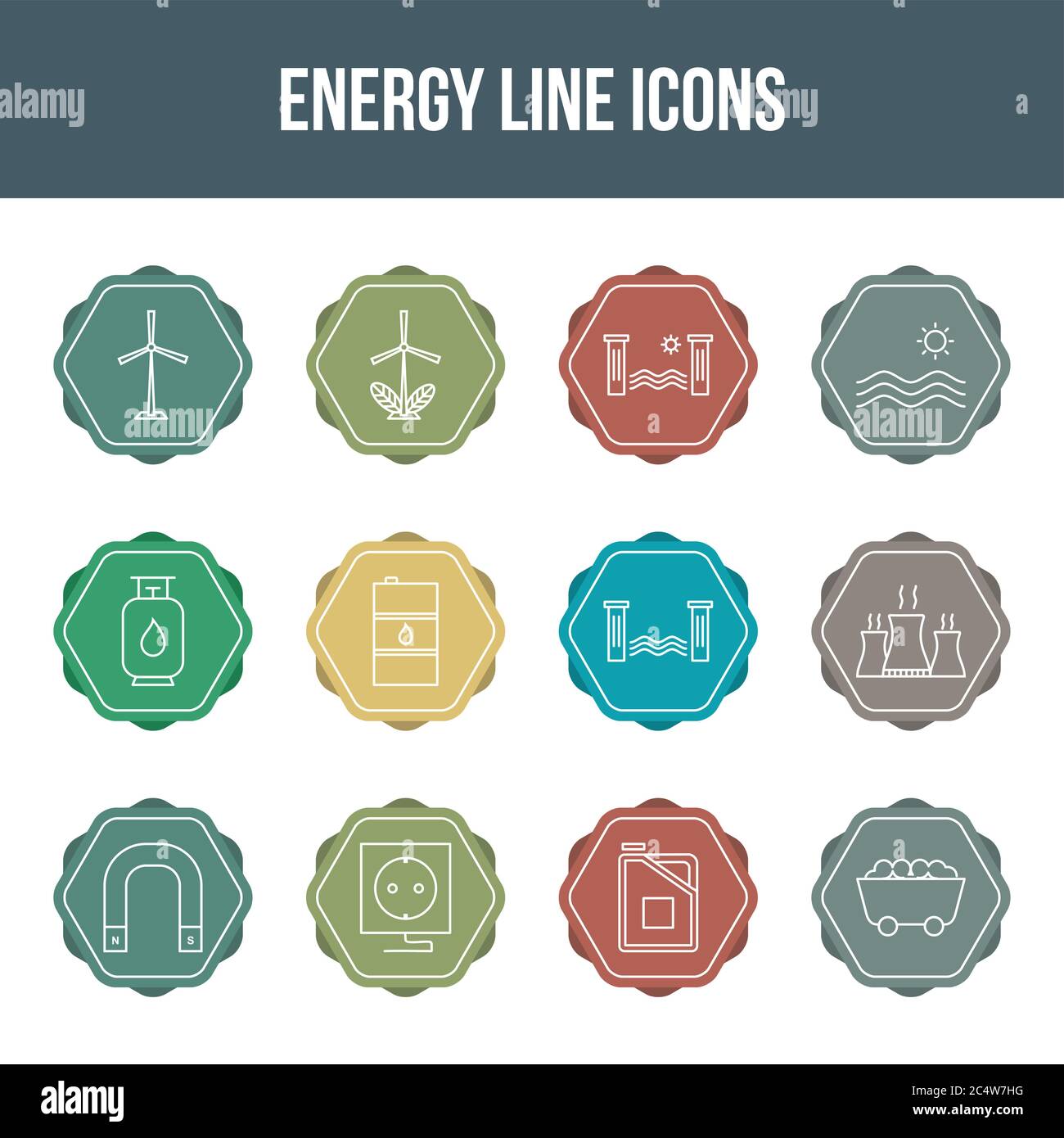 Unique energy vector line icon set Stock Vector Image & Art - Alamy