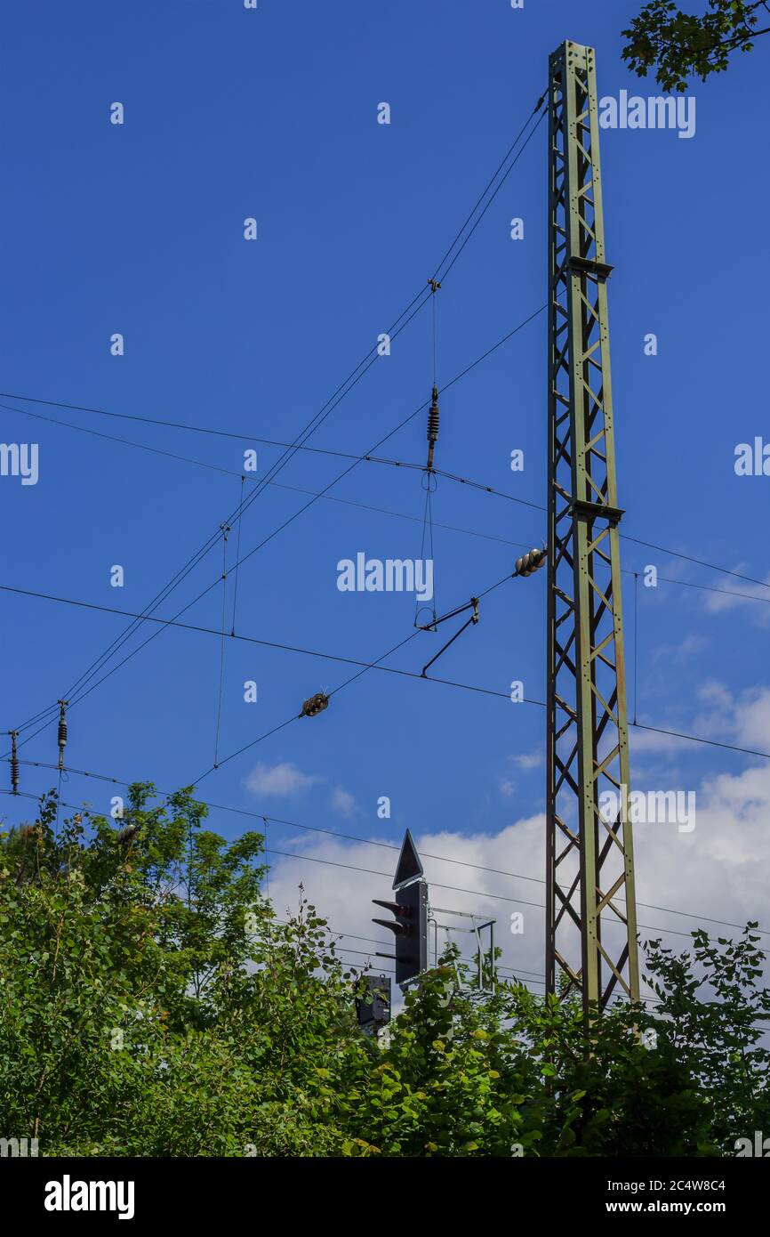 Cable support towers hi-res stock photography and images - Alamy