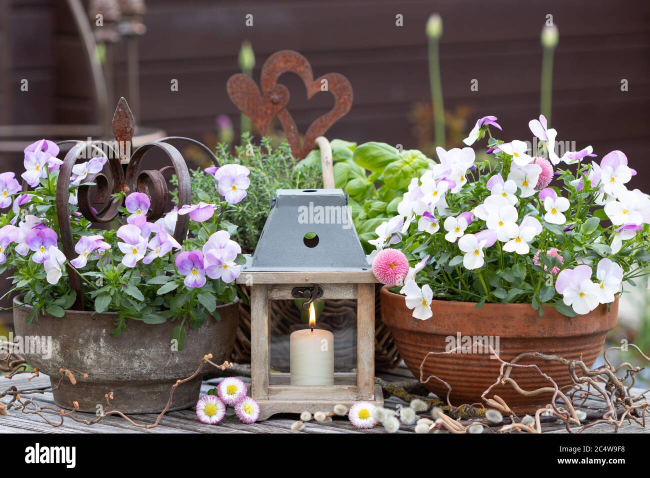 Terracotta garden lantern hi-res stock photography and images - Alamy