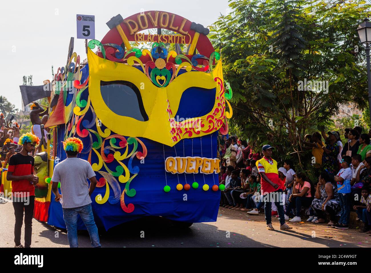 GOA, INDIA - Feb 23, 2020: Margao,Goa/India- Feb 23 2020: Floats and ...