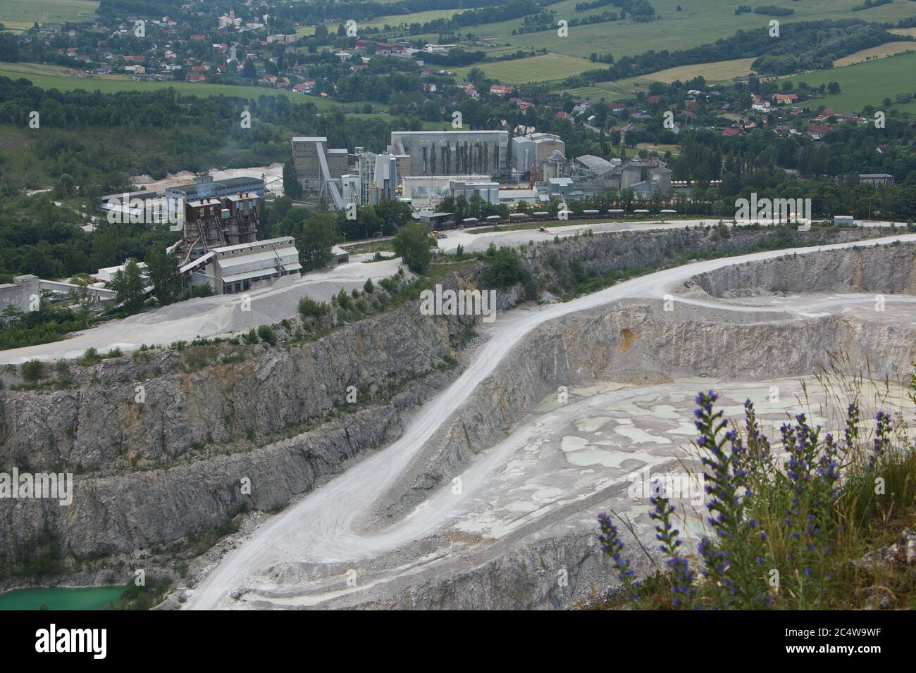 View of a limestone quarry in Stramberk in Czech republic,Europe Stock ...