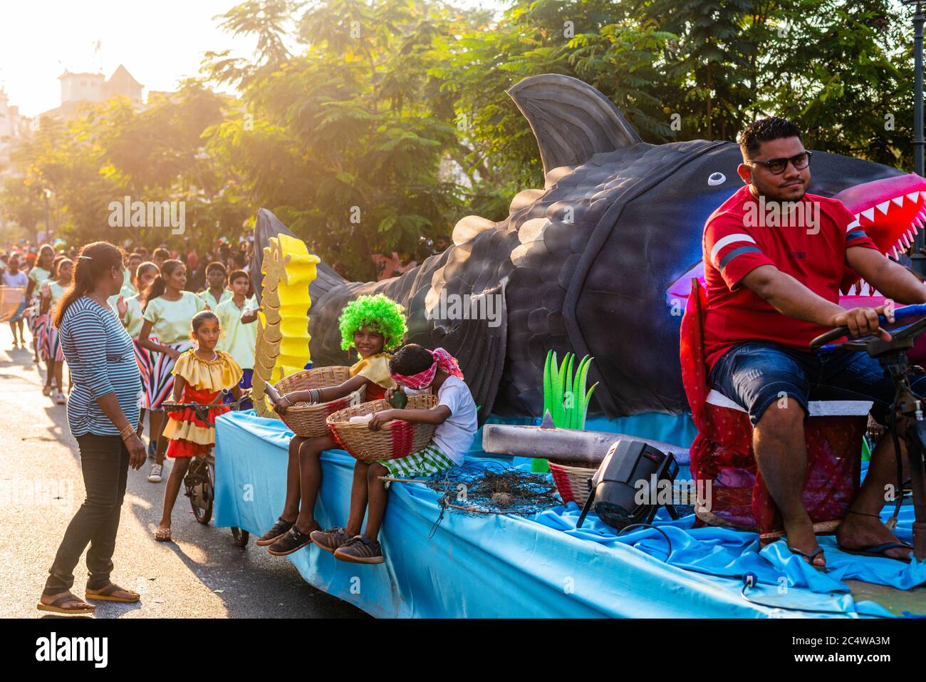 GOA, INDIA - Feb 23, 2020: Margao,Goa/India- Feb 23 2020: Floats and ...