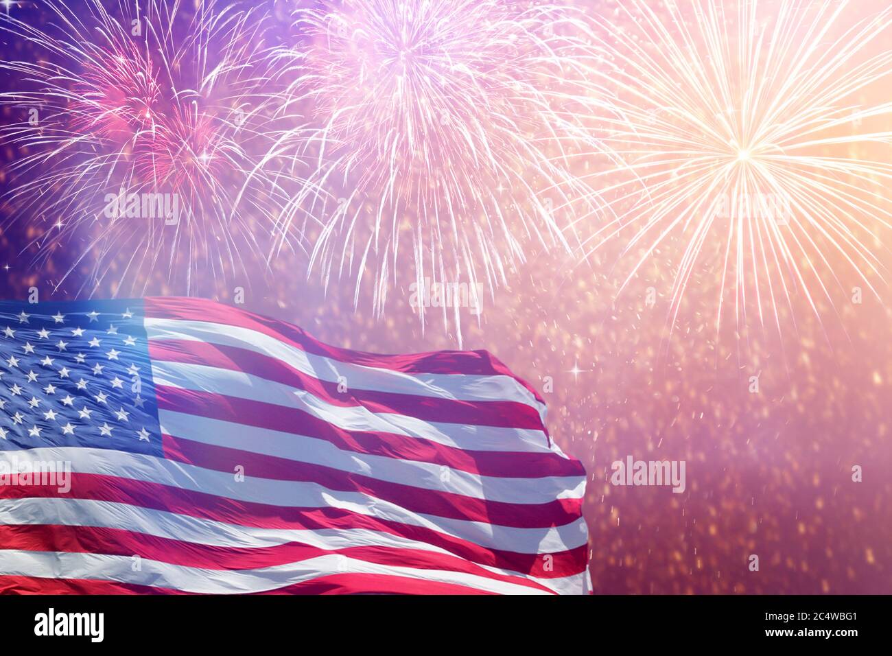 Celebrating Independence Day. United States of America USA flag with ...