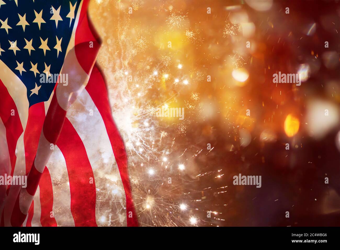 Celebrating Independence Day. United States of America USA flag with ...