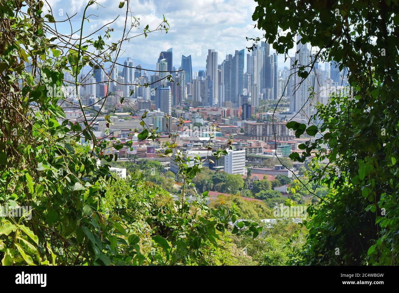View of Panama City from Ancon hill, Panama City, Panama Stock Photo ...