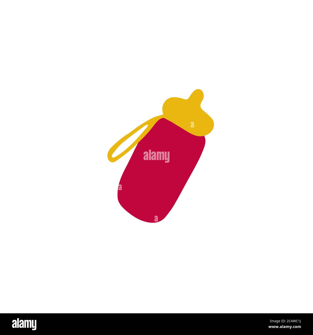 Single sports water bottle icon. Doodle vector graphic Stock Vector ...