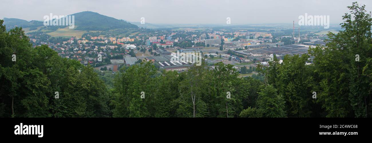 Panoramic view of Koprivnice from from the look-out "Bezrucova vyhlidka ...