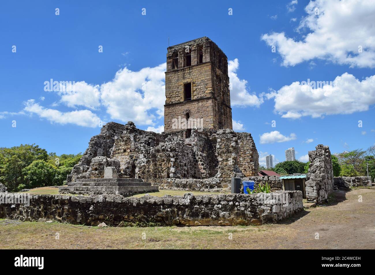 Old Panama Cathedral in Panama Viejo Historical Monumental Complex ...