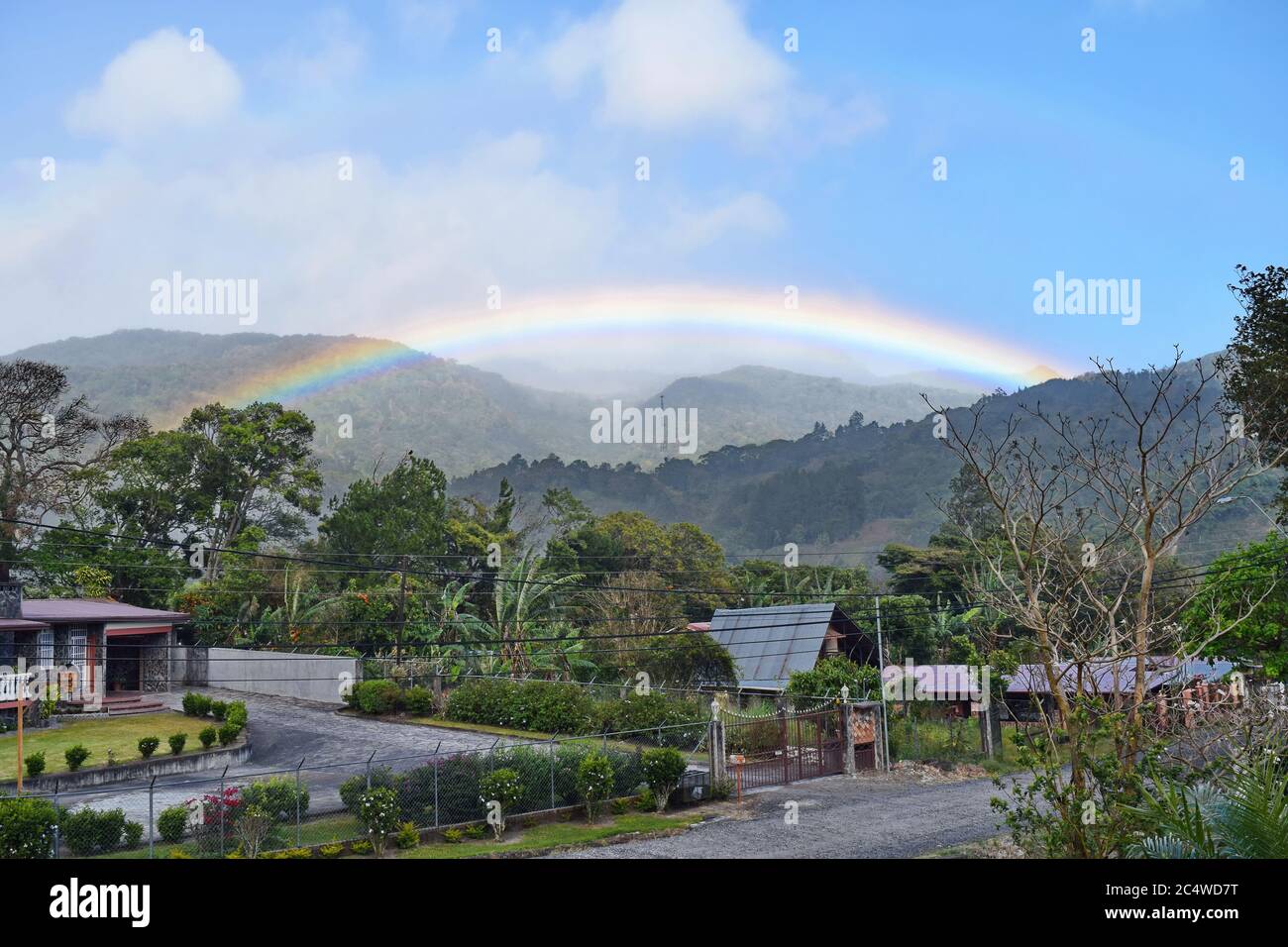 Rainbow in Boquete, Chiriqui, Panama Stock Photo - Alamy