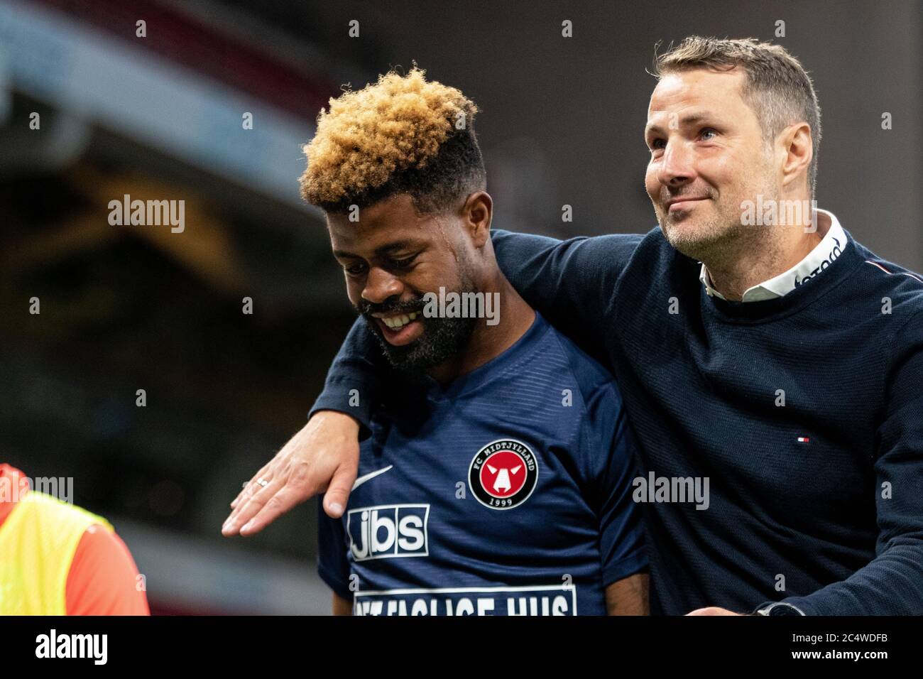 Copenhagen, Denmark. 28th June, 2020. Manjrekar James of FC Midtjylland ...