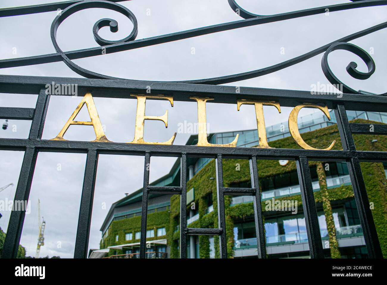 A view of the aeltc gates at wimbledon hi-res stock photography and ...