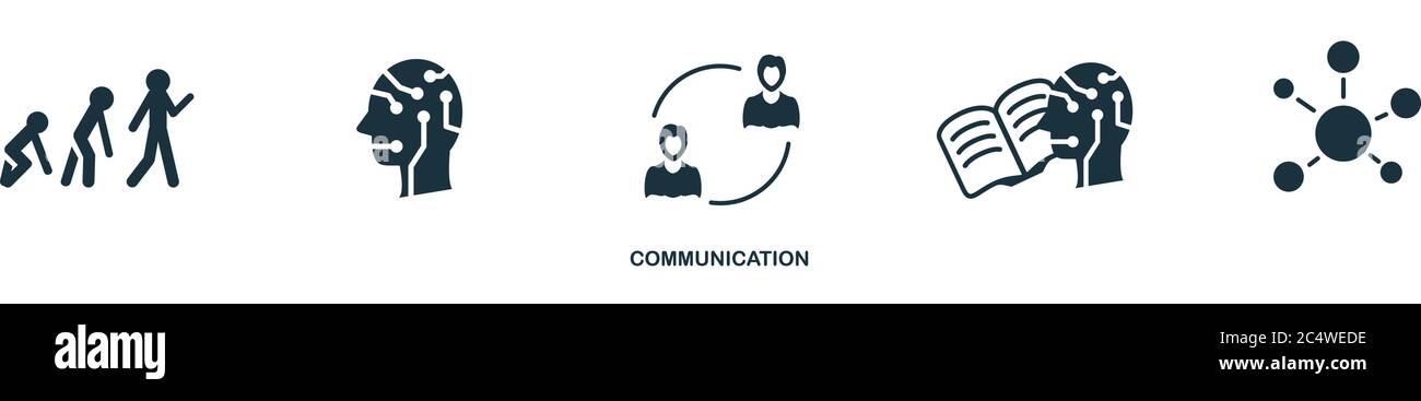 Communication icon. Creative simple design from artificial intelligence ...
