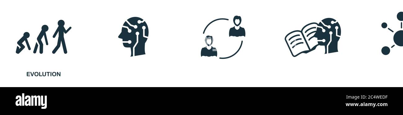 Evolution icon. Creative simple design from artificial intelligence ...