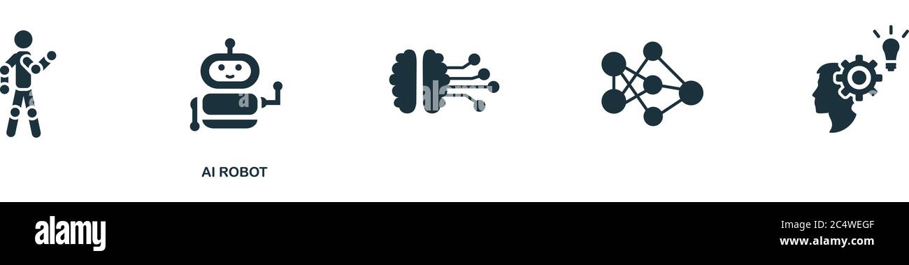 Ai Robot icon. Creative simple design from artificial intelligence icons collection. Filled ai ...