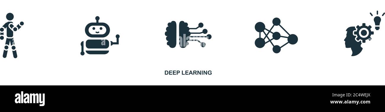 Deep Learning icon. Creative simple design from artificial intelligence ...