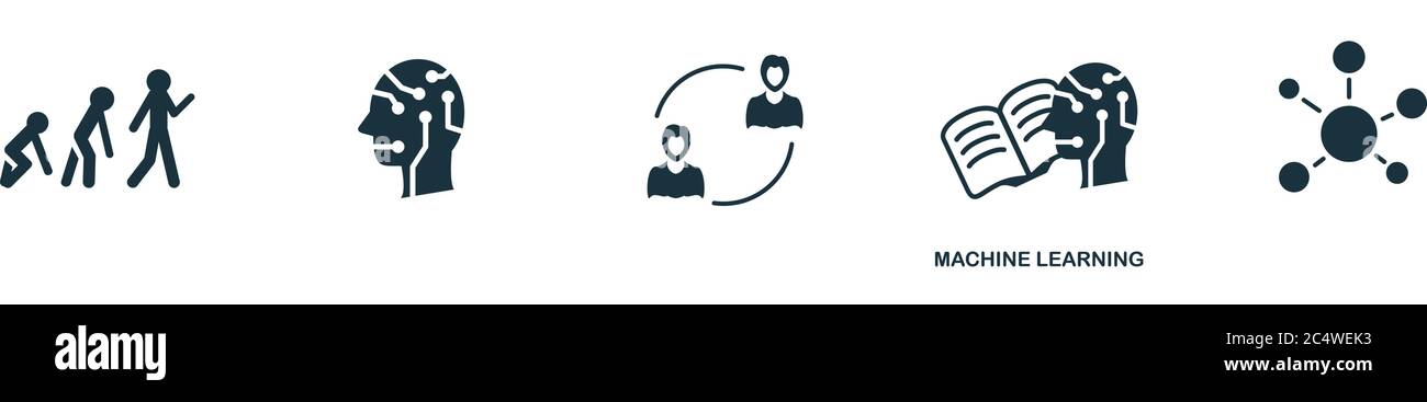 Machine Learning icon. Creative simple design from artificial ...