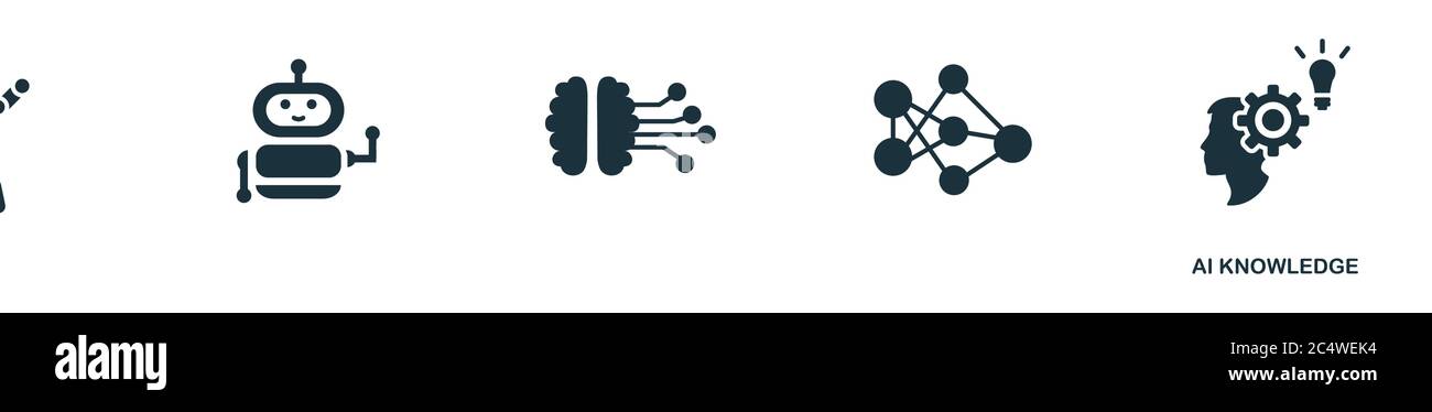 Ai Knowledge icon. Creative simple design from artificial intelligence icons collection. Filled ...